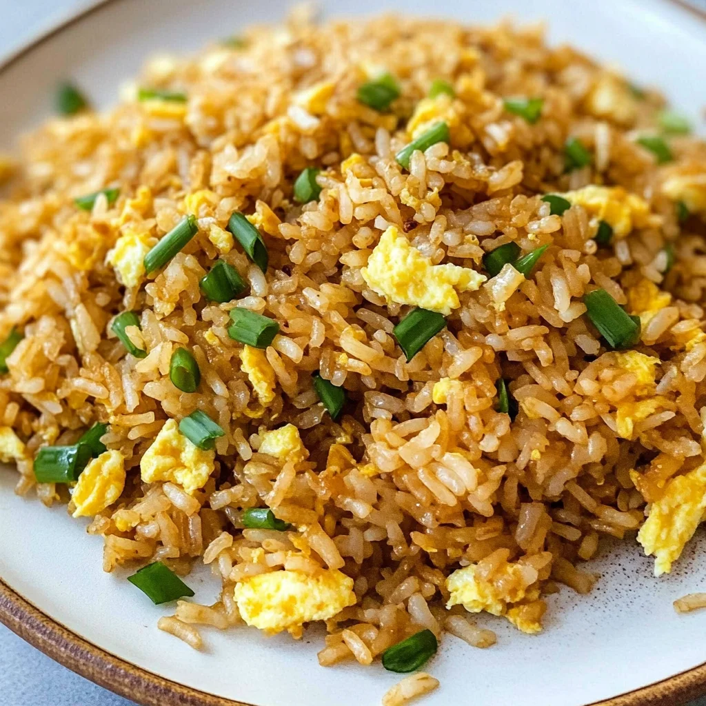 10 min. Easy Egg Fried Rice (only 6 ingredients!) - Quick & Delicious